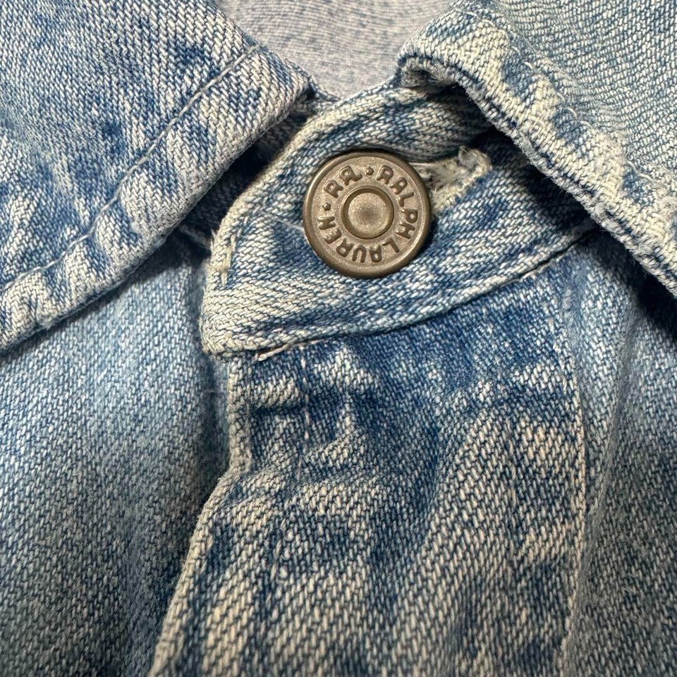 Double RL RRL Shirt Jacket Denim Metal Buttons Size L Rare Used From ...
