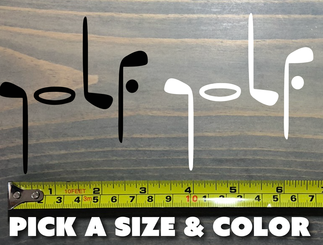 Golf Clubs Decal Sticker Hole in One Ball Putter Driver Irons Tiger ...