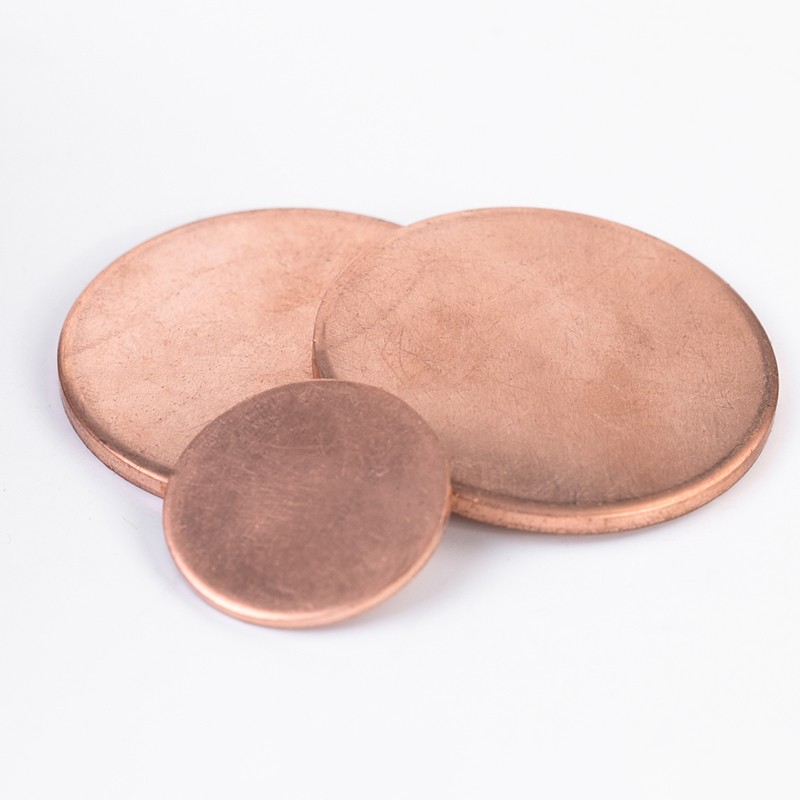 Solid Pure Copper Discs Blanks Round Plate Metal Sheet 10-300mm OD 0.5 ...