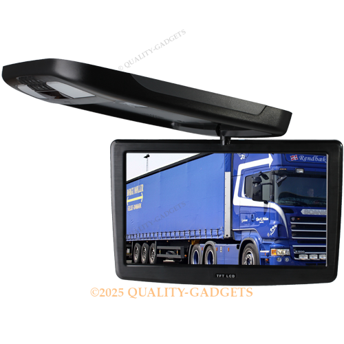 12" HD Flip Drop Down Monitor Camper Van Car 2CH AV In IR For DVD ...