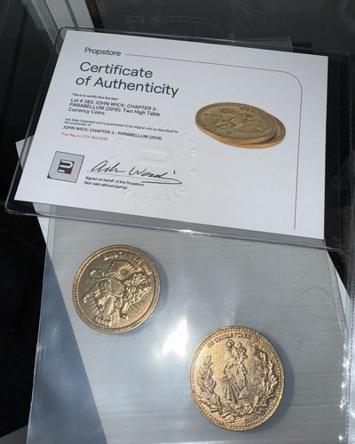 TWO Metal John Wick High Table Coins From John Wick 3 Screen Used | eBay