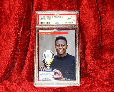 JERRY RICE 1992 PROLINE PROFILES #46 1 OF 9 49ers MVP PSA 10 🔥SET BREAK ...