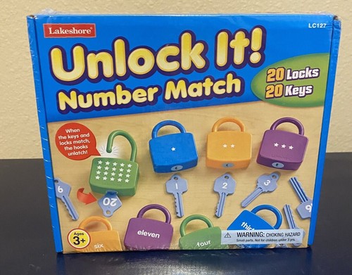 New in BOX LAKESHORE EDUCATIONAL PRODUCT UNLOCK IT NUMBER MATCH LOCKS ...