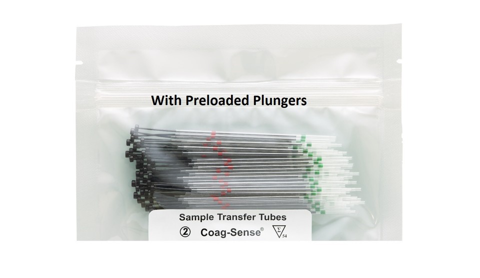 Sealed Coag-Sense Sample Transfer Tube, Preloaded Plunger, 54/Box, REF ...