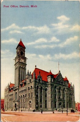 Vintage Postcard United States Post Office USPS Detroit Michigan MI ...