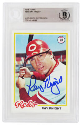 Ray Knight autographed Reds 1978 Topps Rookie Card #674 - (Beckett ...