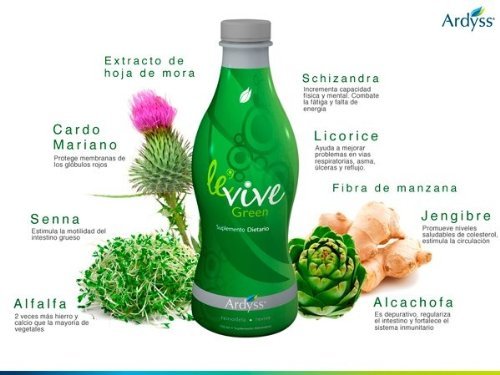 2 ARDYSS LE VIVE GREEN / 2 LEVIVE RED DIETARY SUPPLEMENT JUICE 750ML 4 ...