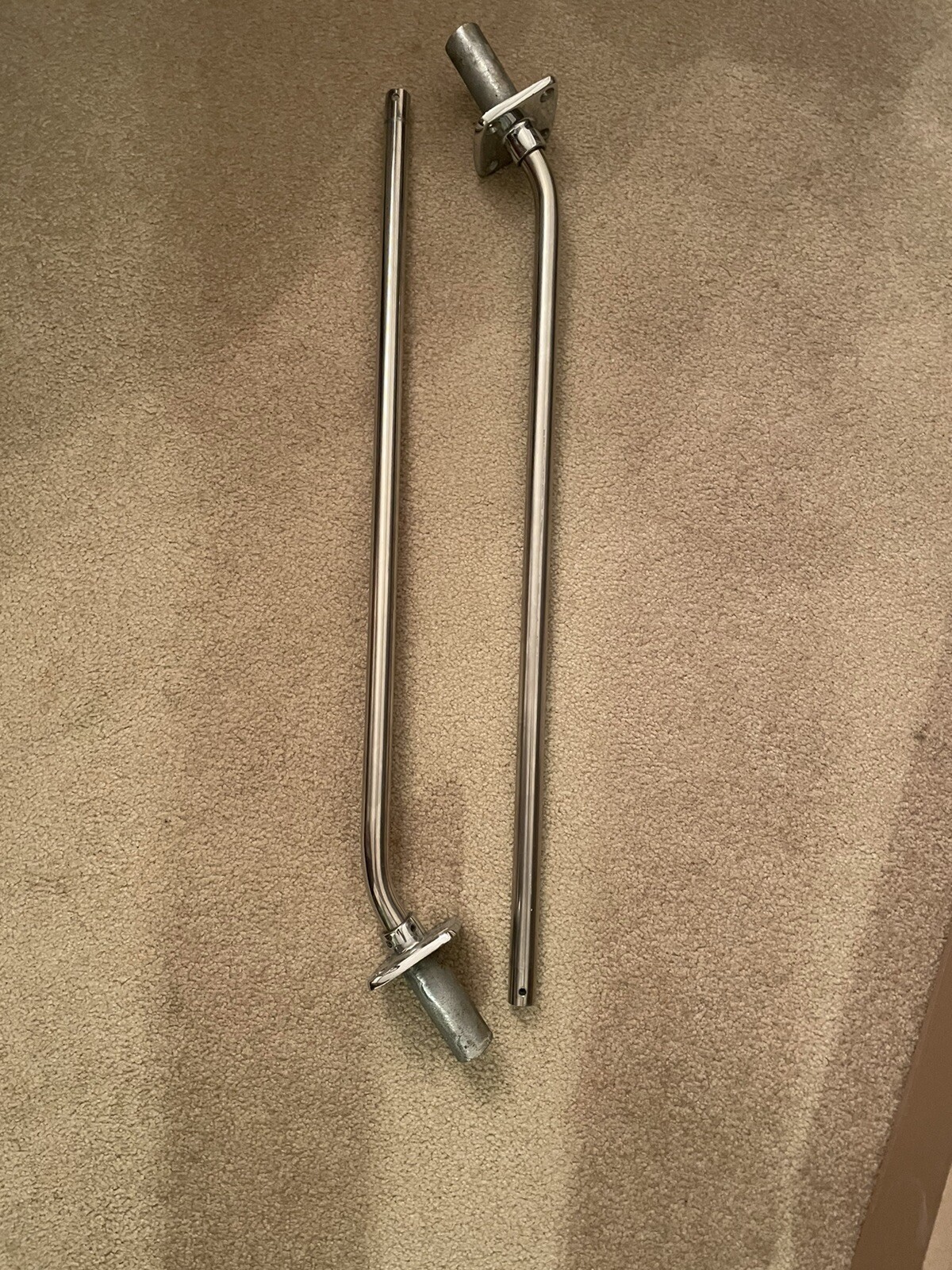 CHRIS CRAFT Chrome Bow Stanchion Bases 7/8” ID With Stainless Stanchion ...