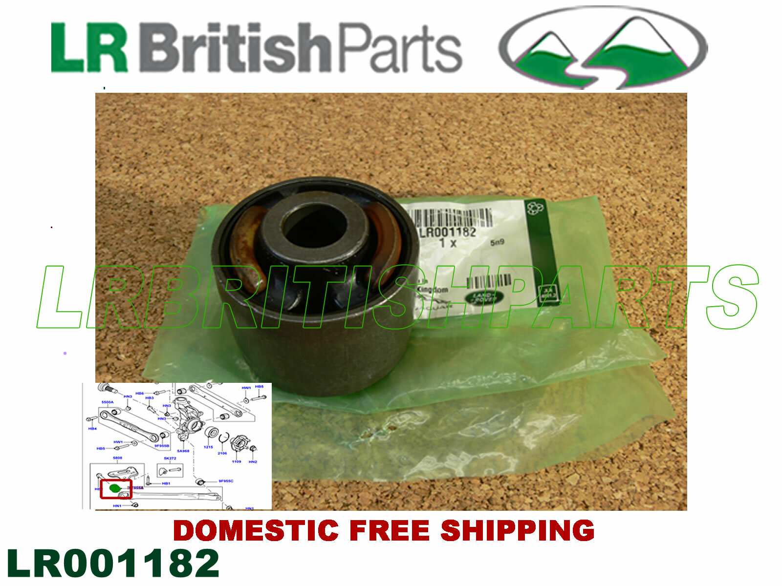 GENUINE LAND ROVER REAR CONTROL ARM BUSHING LR2 RANGE ROVER EVOQUE ...
