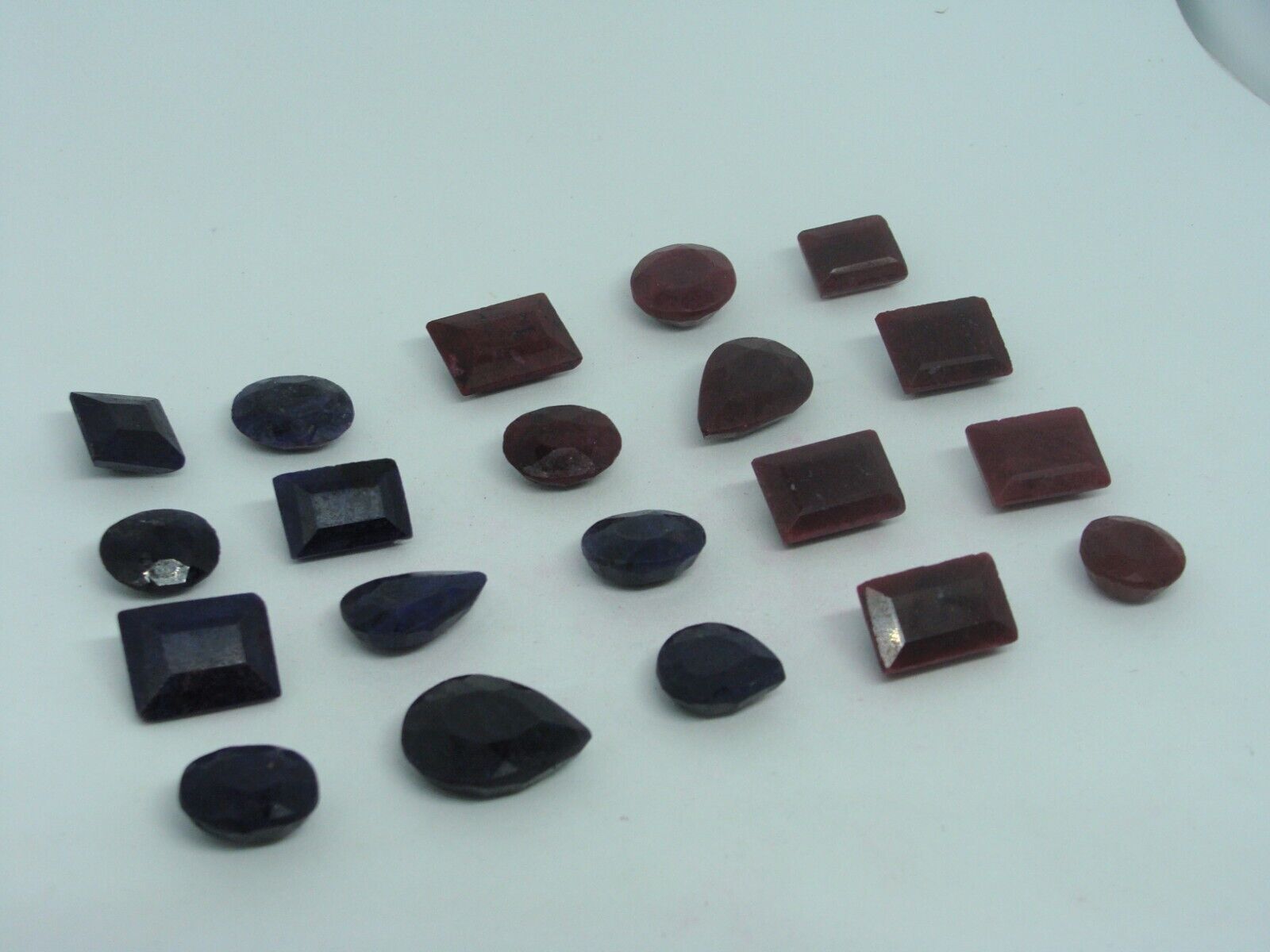 220Carats 20 Pieces Mix Ruby Sapphire Color Enhanced Gemstones Pack Lot ...