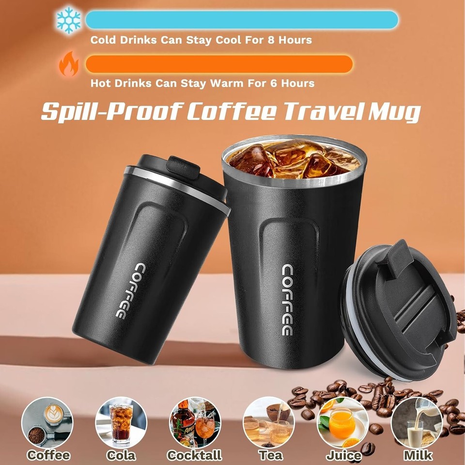 Travel coffee mugs spill-proof and leak-proof, reusable coffee cups ...