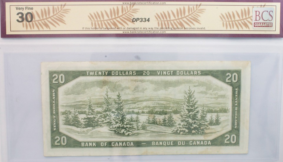 Canada 1954 $20 Devils Face Bank Note Beattie Coyne BC-33b VF-30 BCS ...
