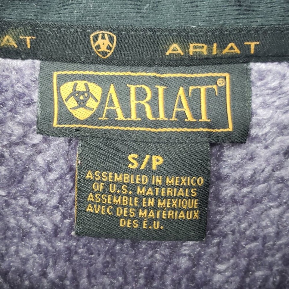 Ariat Sherpa Fuzzy Fleece Jacket S Womens Riding Zip up Teddy Bear ...
