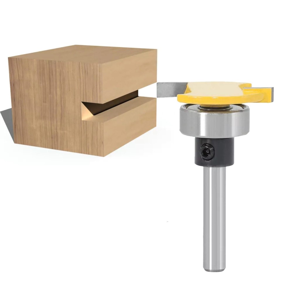 6mm 1/4" Shank T Slot Groove Top Router Bit Cutter Woodworking ...