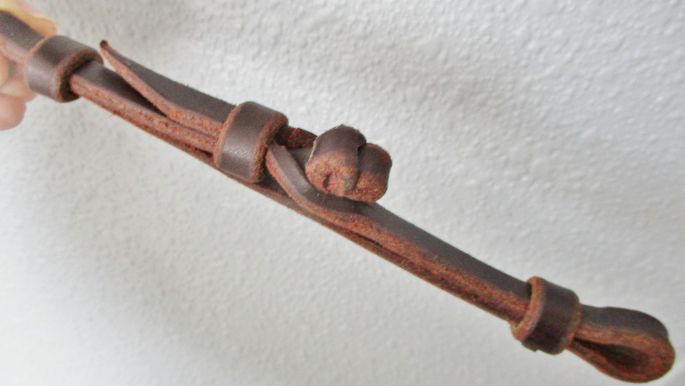 2 Show Quality Leather rawhide accents Curb strap Bit Hobbles-Western ...