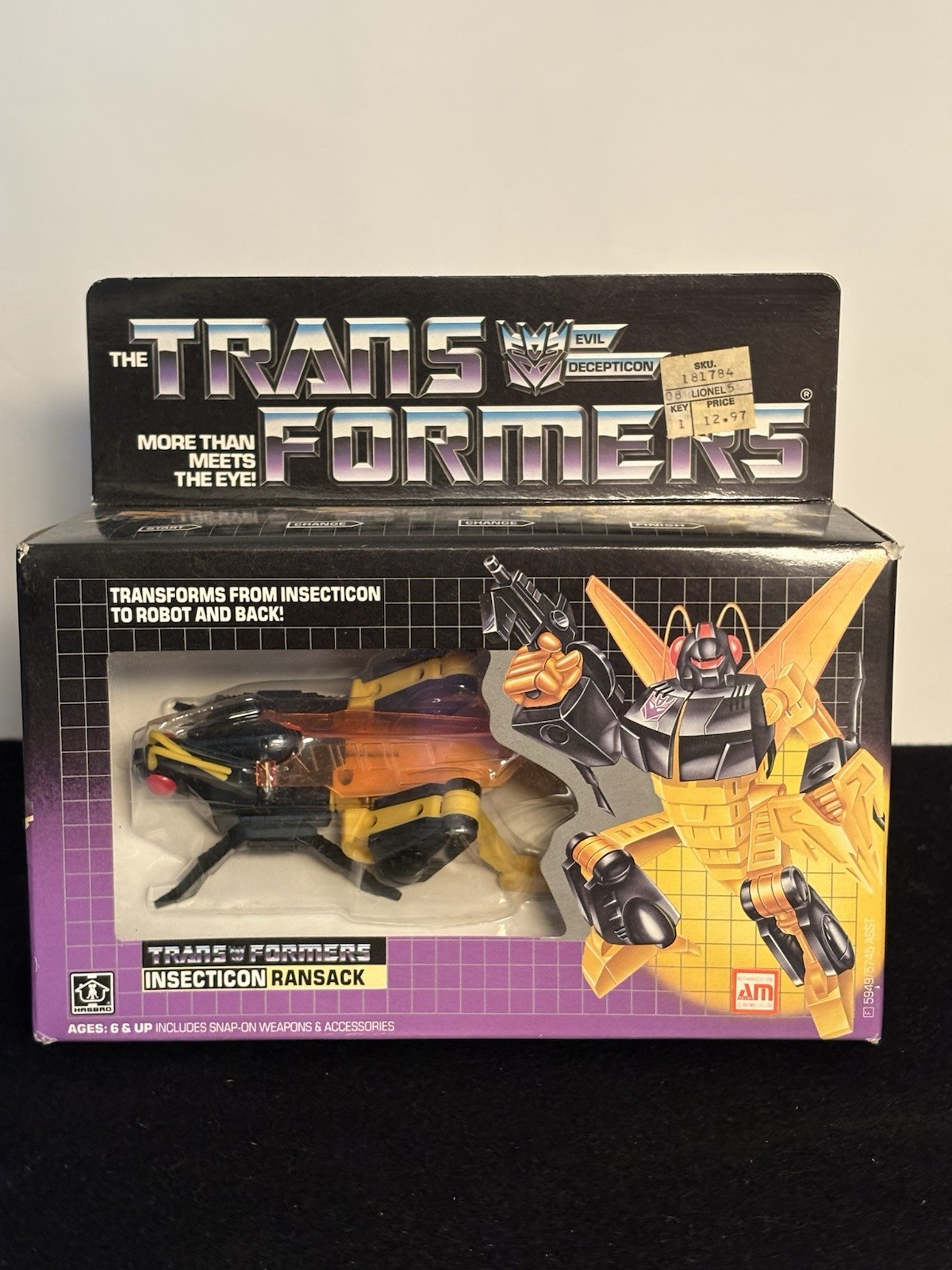 Transformers 1985 G1 Insecticon Ransack MISB