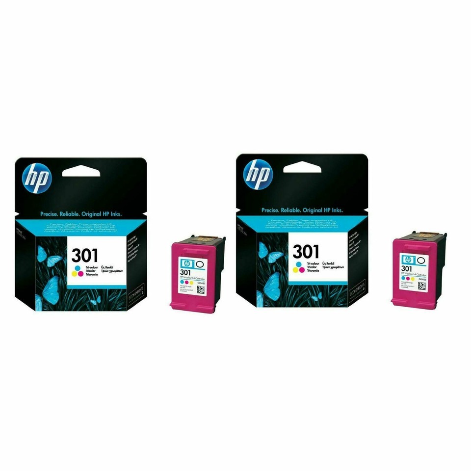 Genuine HP 301 / 301XL Black & Colour Ink Cartridge For DeskJet 1010 ...