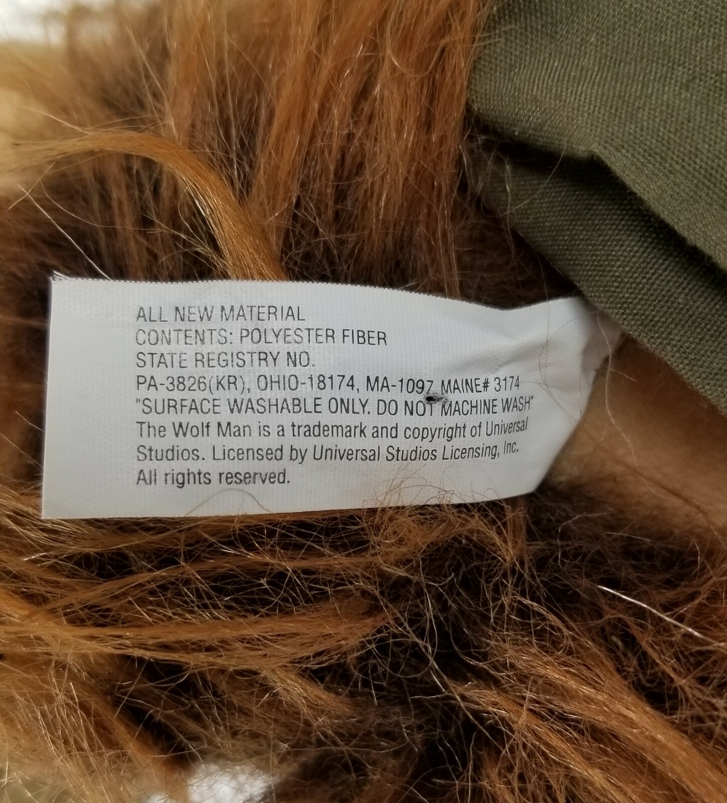 Universal Studios Monsters The Wolfman Plush 1999 Stuffins Jumbo 24 ...