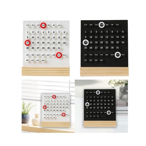 Perpetual Calendar Reusable Acrylic Handmade Creative Desk Calendar ...