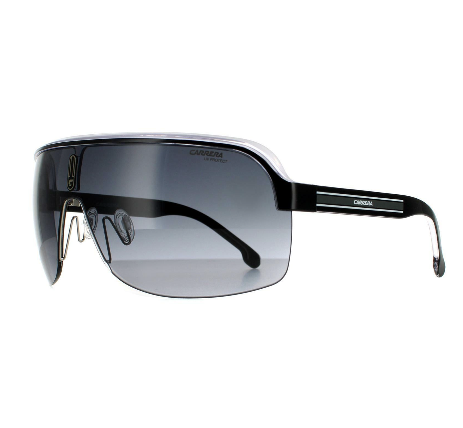 CARRERA TOPCAR 1/N 80S 9O Sunglasses Black White Frame Gray Gradient ...