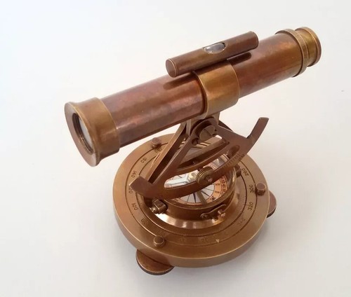Vintage Compass Survey Instrument Brass Theodolite Alidade Transit ...