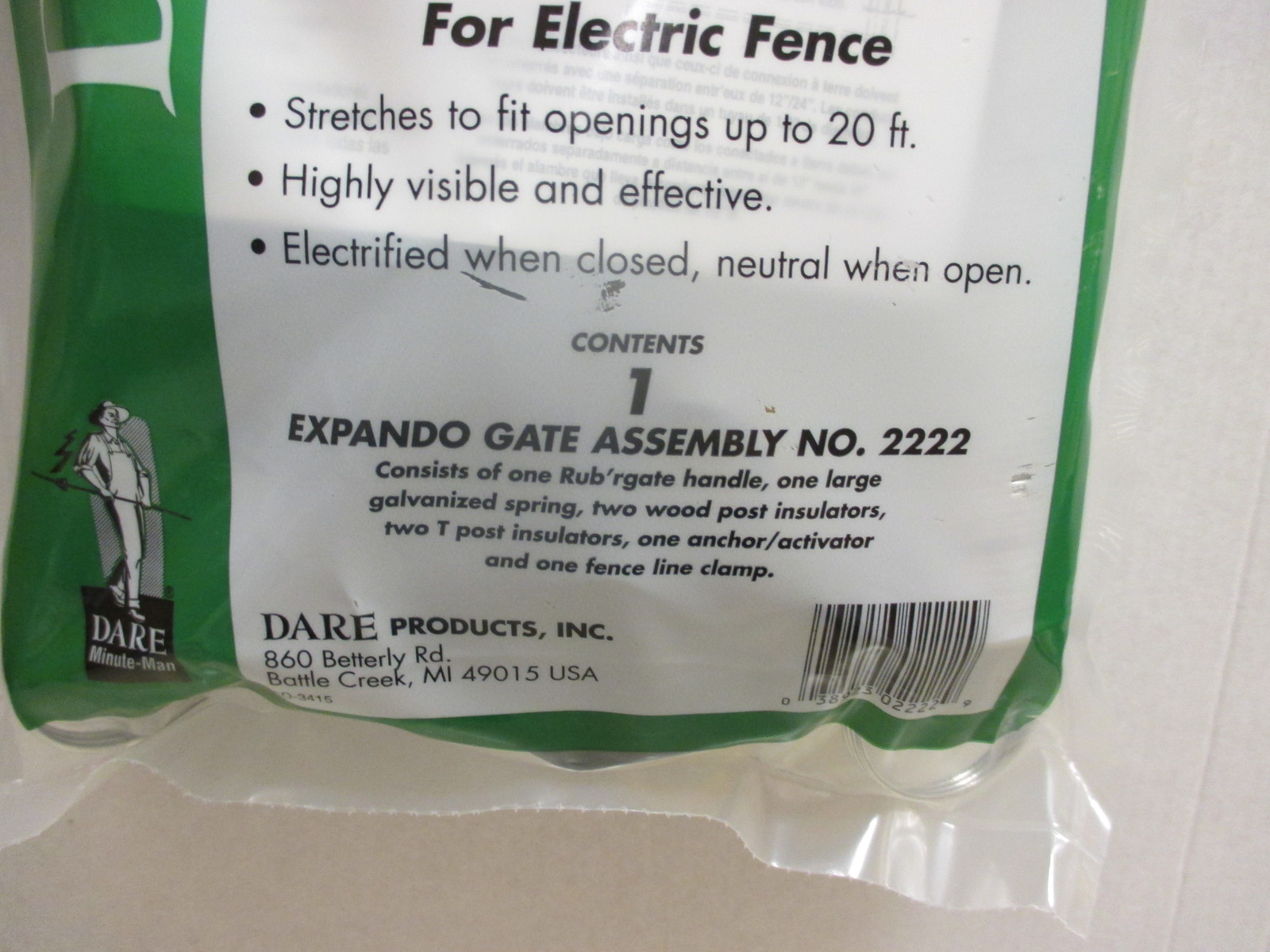 5 PK Dare 8 PC Wood T-post Slinky Spring Electric Fence Gate Kit 2222 ...