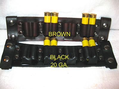 SASS BRN LEATHER 20 GA.SHOTGUN SHELL BELT SLIDER COWBOY ACTION CAS | eBay
