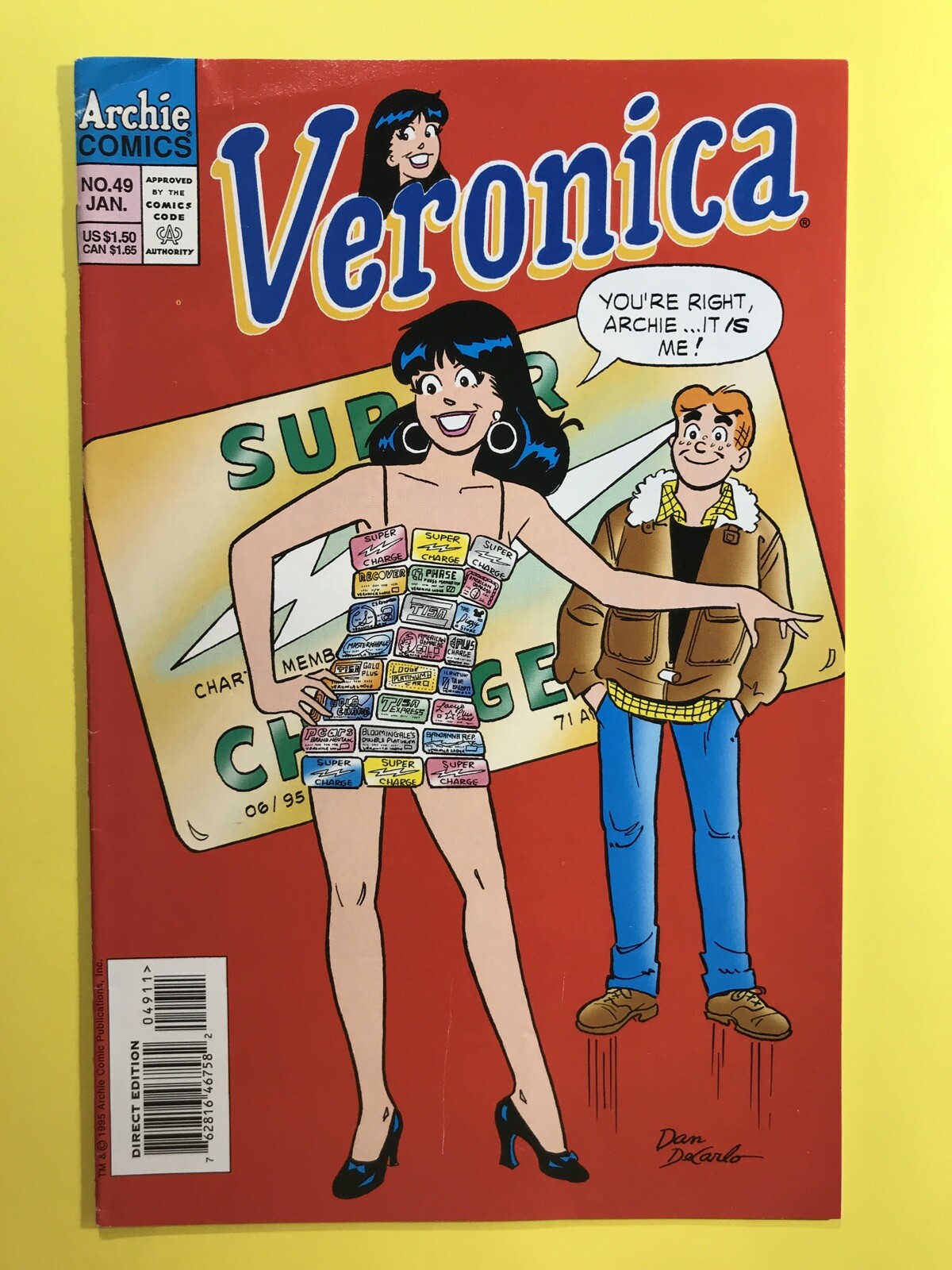 VERONICA #49 Veronica PIN UP of The Bronco Rider! Archie Series 1996 ...