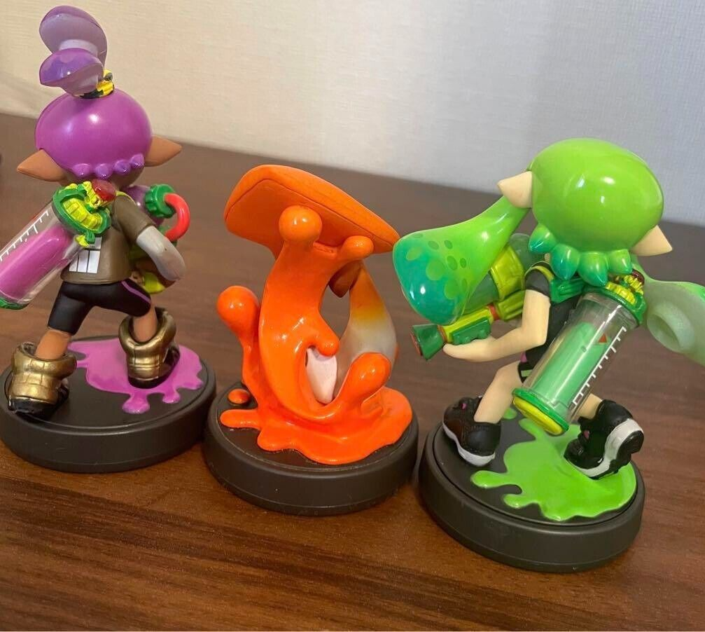 Nintendo Amiibo Splatoon Alt Color Inkling Green Girl Orange Squid ...
