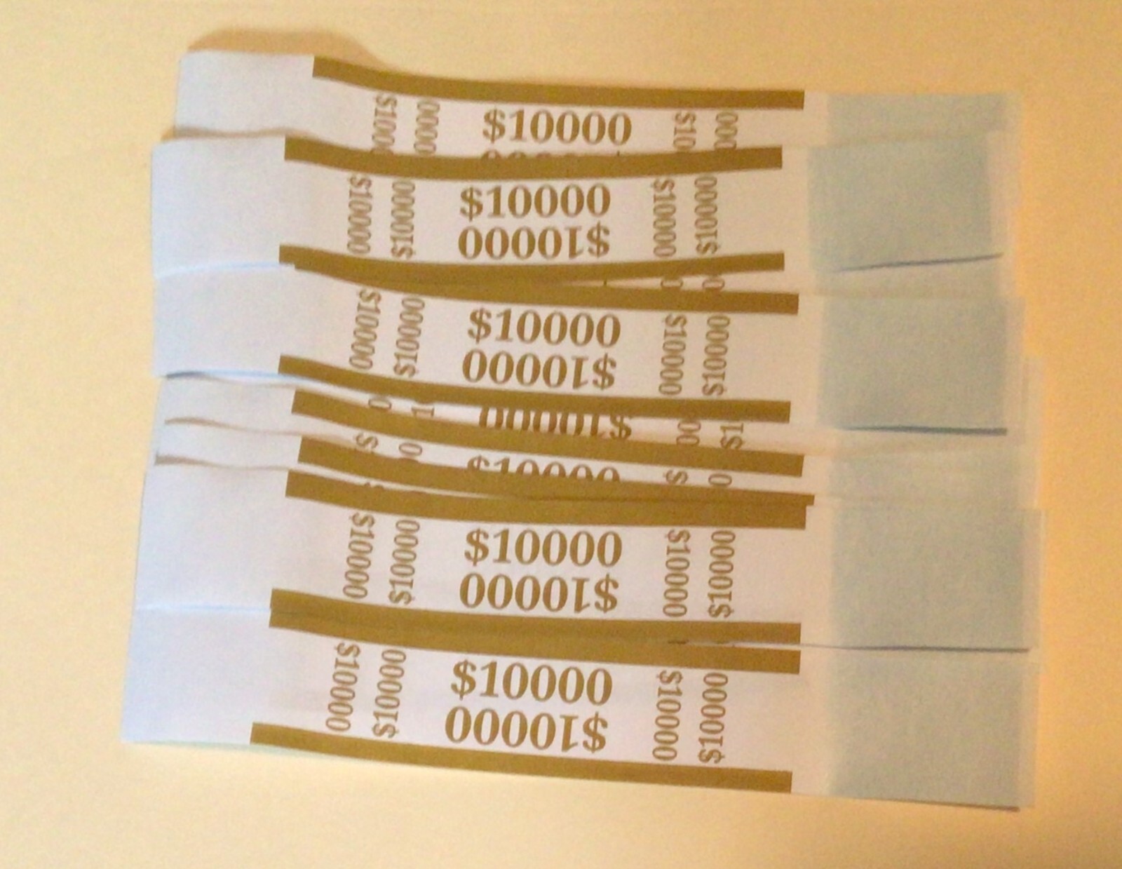 25 Self-Adhesive Currency Straps / Bands Color Coded Money Paper - YOU ...