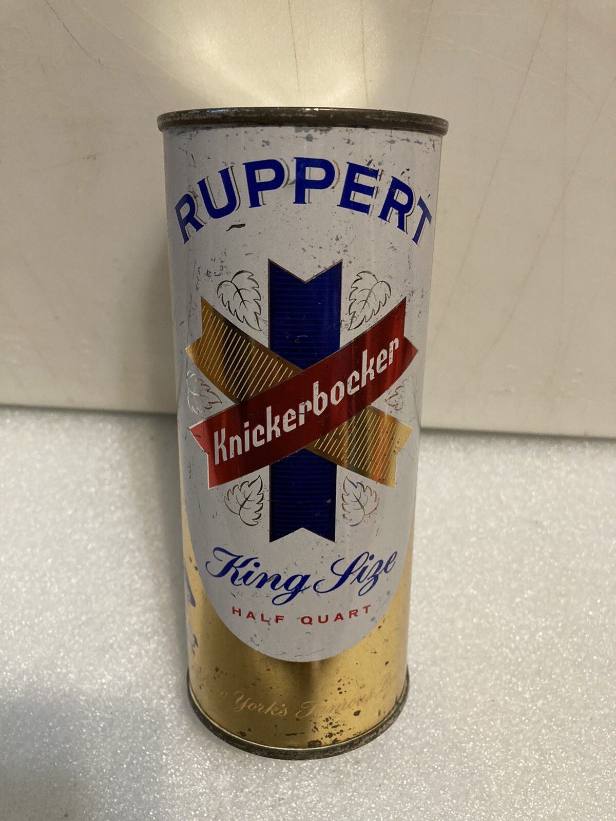 RUPPERT KNICKERBOCKER KING SIZE 16OZ. ONE PINT FLAT TOP BEER CAN. NEW ...