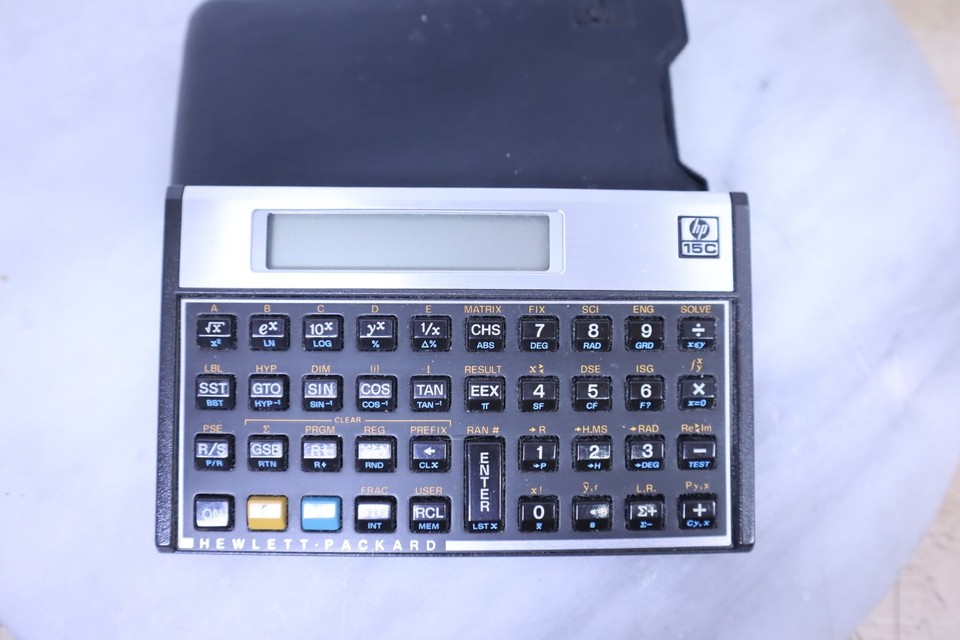 Hewlett Packard HP 15c Financial Programmable Calculator W/ Leather ...