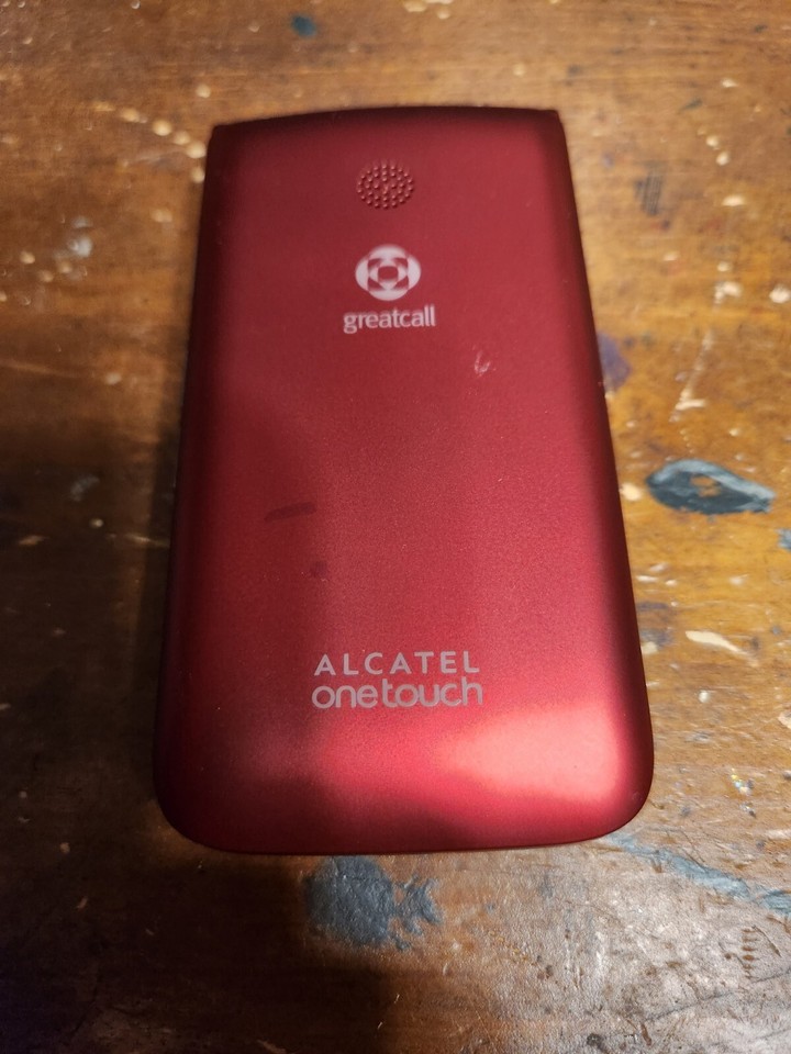 Jitterbug Alcatel Onetouch Red flip phone GreatCall Easy-to-Use ...