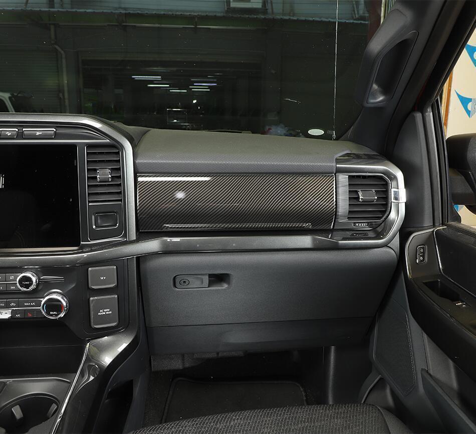 For 2021-2024 Ford F150 F-150 Carbon Fiber Co-pilot Front Storage Box ...