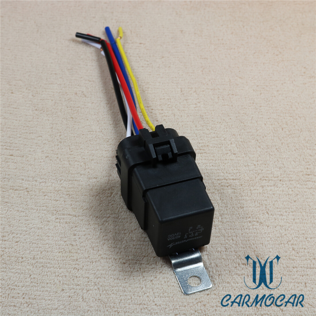 12V 4pcs 40 amp Car Auto 5 pin&wire Relay Plug Socket Heavy Duty ...