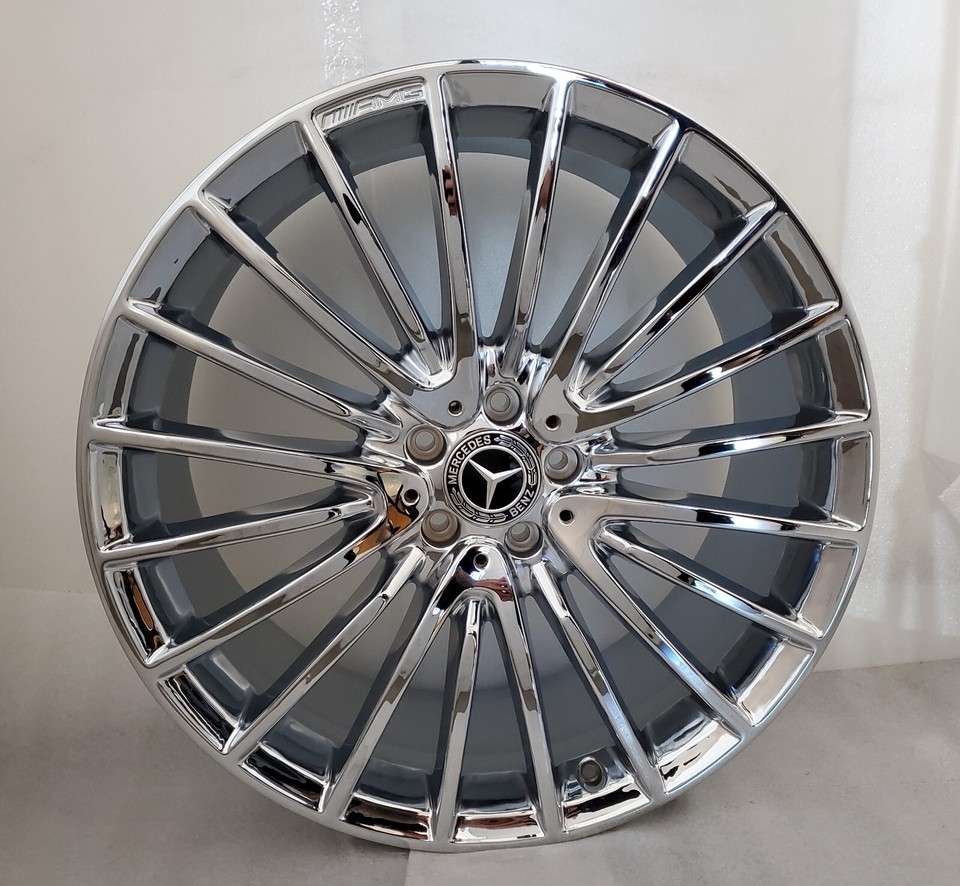 Original 21" Mercedes OEM AMG S580 S560 S550 Maybach Chrome Wheels Rims ...