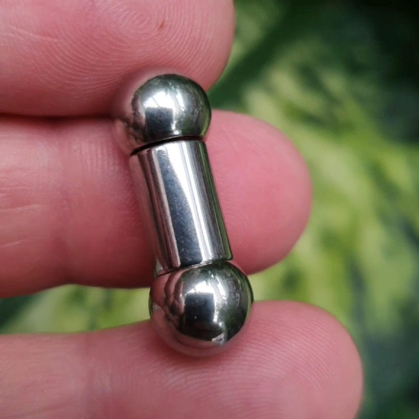 Prince Albert Straight Bar 0g (8mm) Large Gauge 10mm Ball Earring Heavy ...