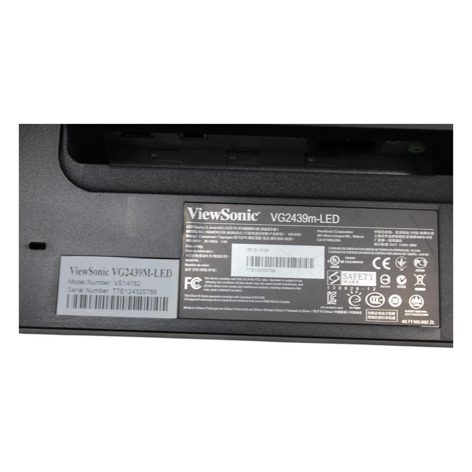 ViewSonic VG2439m-LED 24" Full HD 1080p Widescreen LCD Monitor | eBay