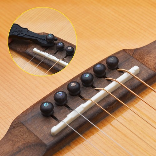 6Pcs Rosewood Acoustic Guitar Bridge Pins with Abalone Dot, for 6&12 ...