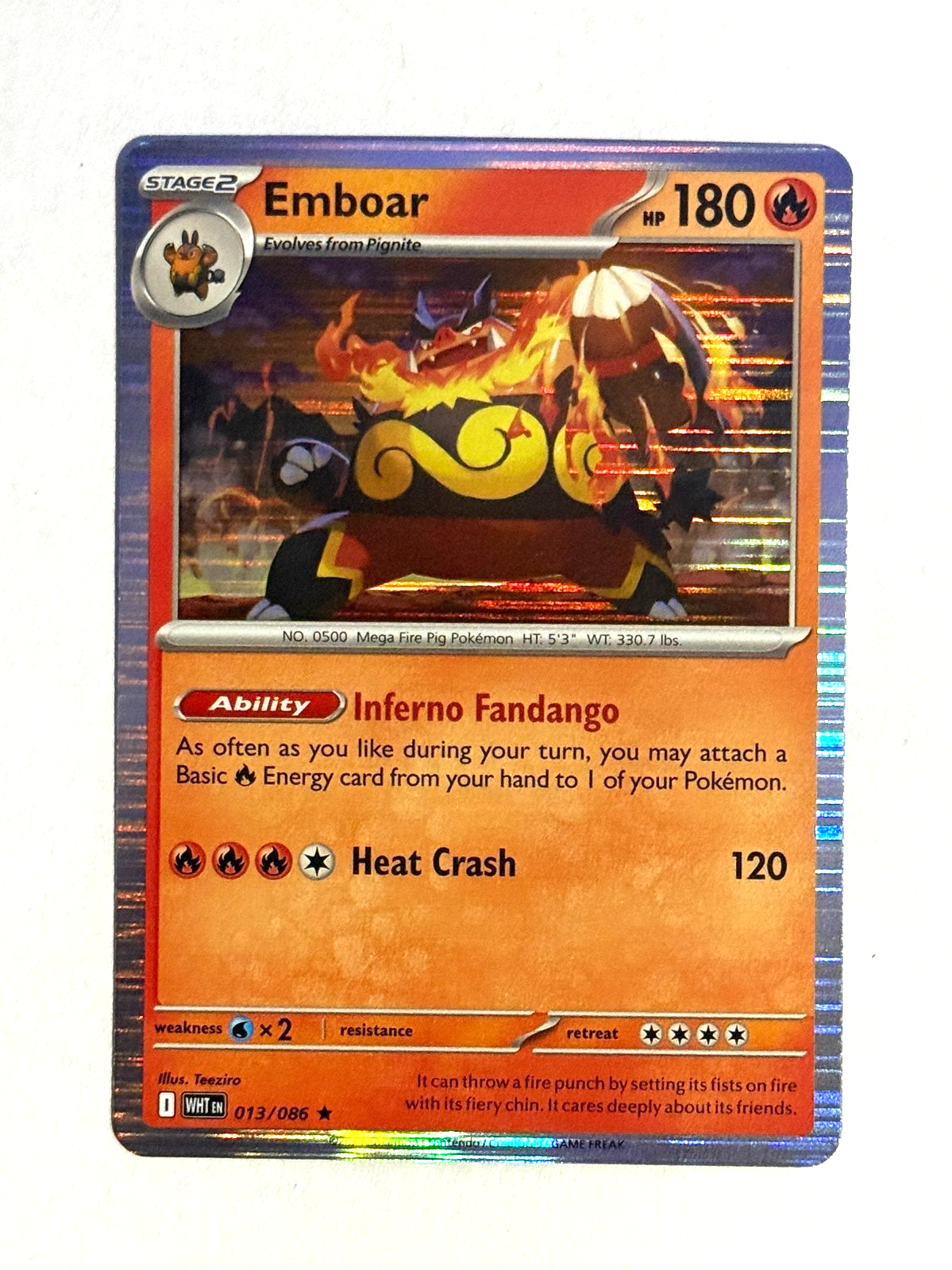 Pokémon TCG Emboar 013/086 Holo SV: White Flare | eBay