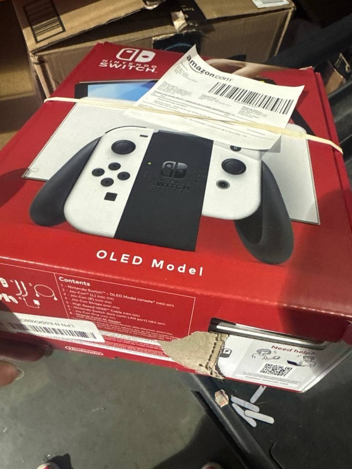Nintendo Switch OLED Model HEG-001 Handheld Console - 64GB - White Used ...