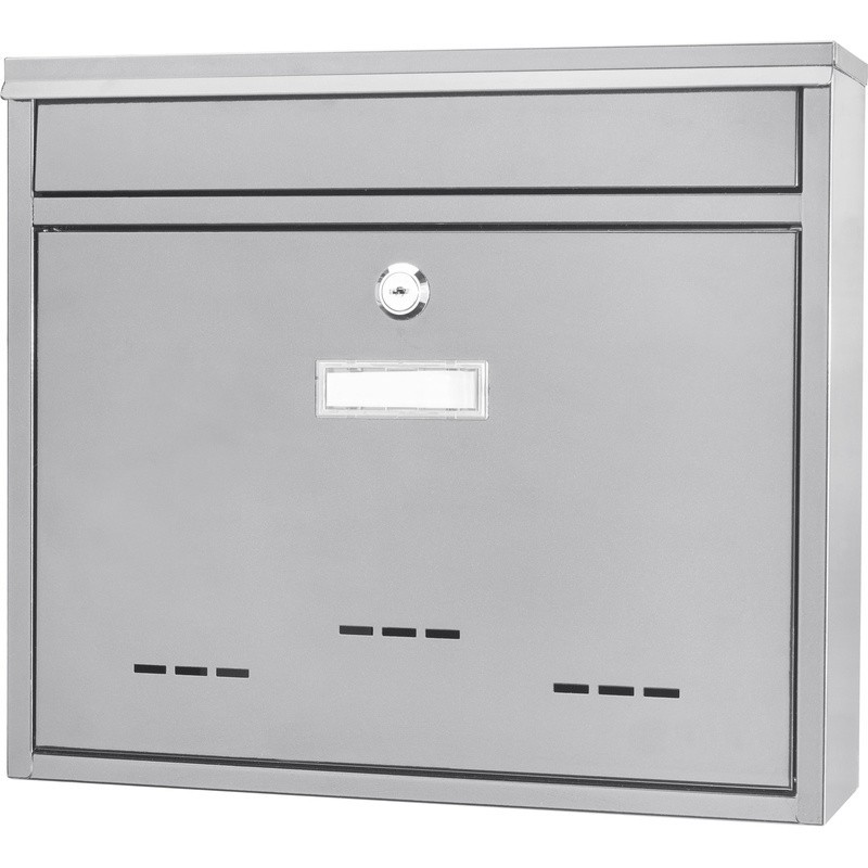 Medium Locking Wall Mount Mailbox Secure Document Drop Slot W/ Key Lock ...