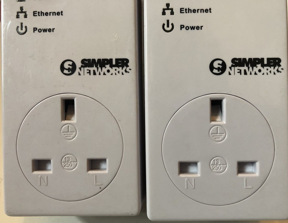 BT Simpler Networks PLC Mini Passthrough Powerline Adapter Ethernet ...