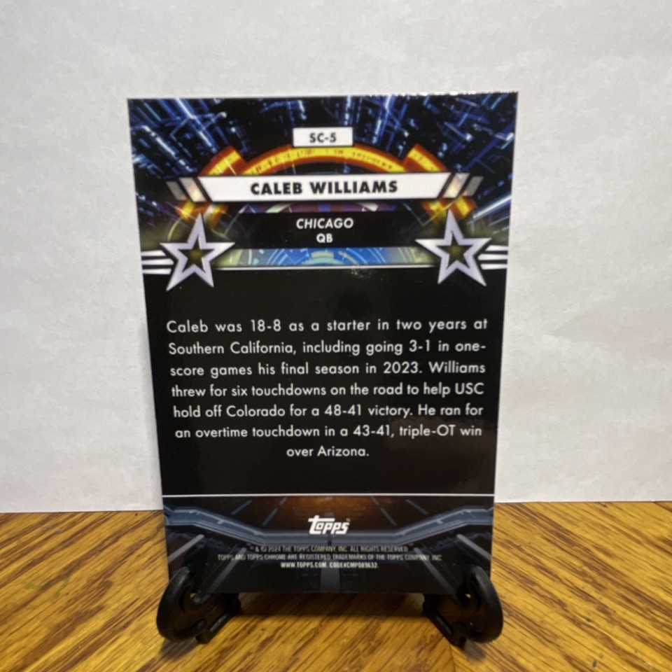 2024 Topps Cosmic Chrome Star Command Caleb Williams #SC-5 Rookie Bears ...