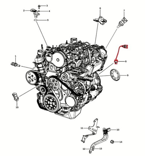 GENUINE OE ENGINE SPEED SENSOR 68029496AA FOR CHRYSLER 300C 12-14 3.0C ...