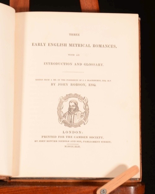 1842-56 4vol CAMDEN Society Metrical Romances Cartwright Guilforde John ...