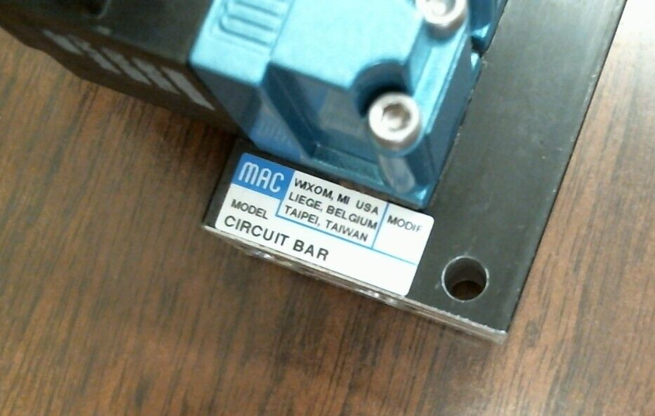 MAC Circuit Bar Solenoid Valve Manifold Block, with 12 Valves 35A-B00 ...
