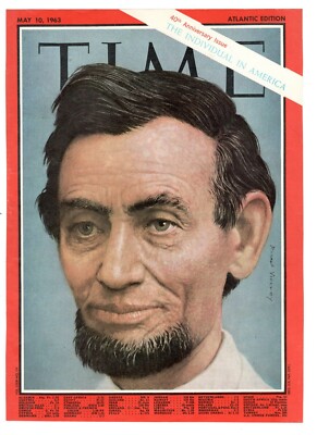 Abraham Lincoln President 1963 TIME solo cover 1 pagina originale | eBay