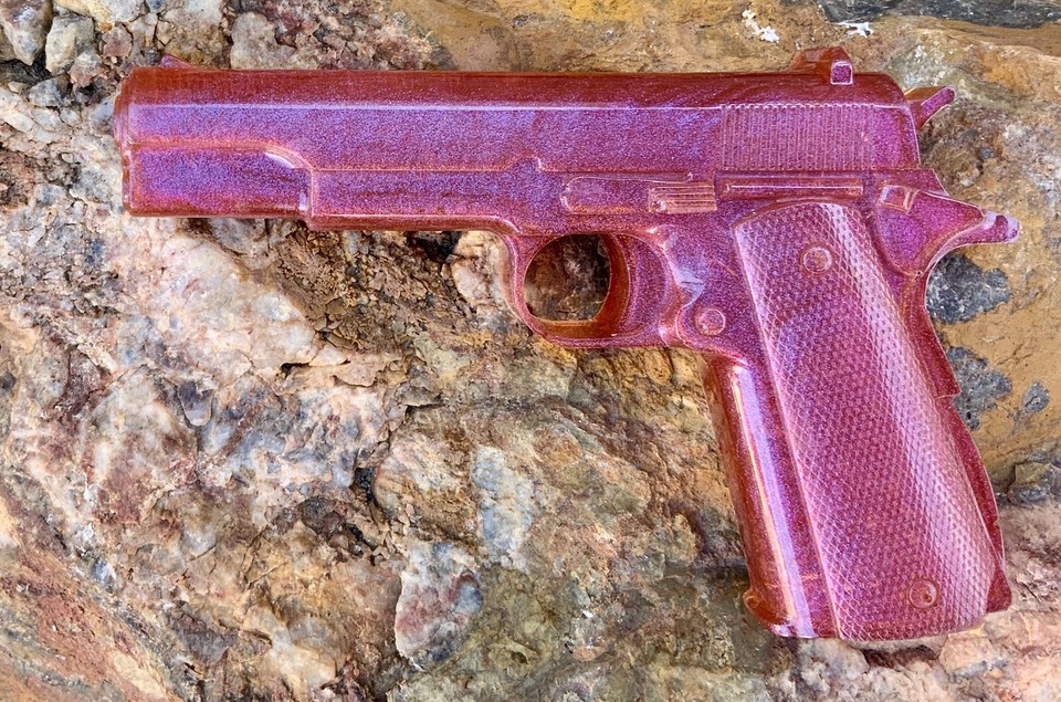 Gun Model Replica Unusual Art Objects Colt 45 Gun Model Resin Gun Pop ...