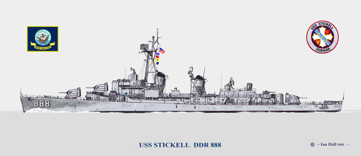 USS Stickell DDR-888 Ship Print US Navy | eBay